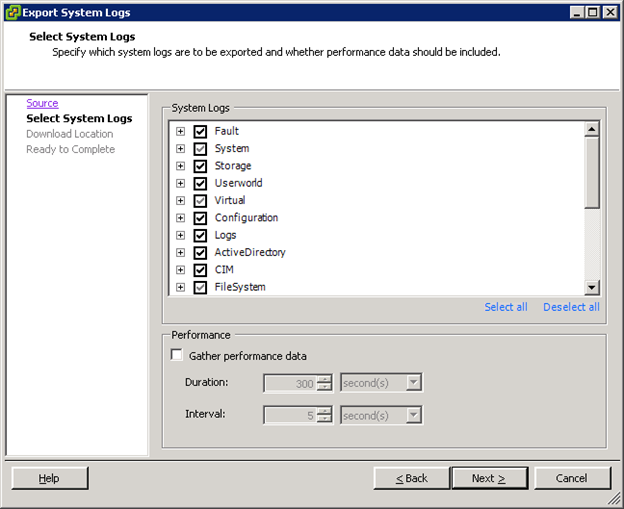 Virtual Products: Working with VMware Logs