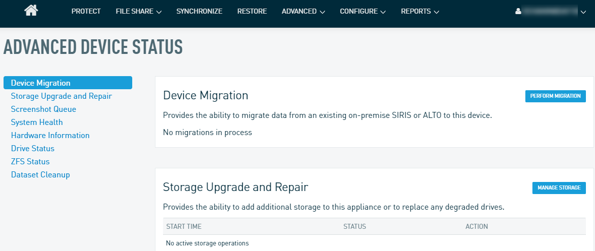 Advanced Device Status