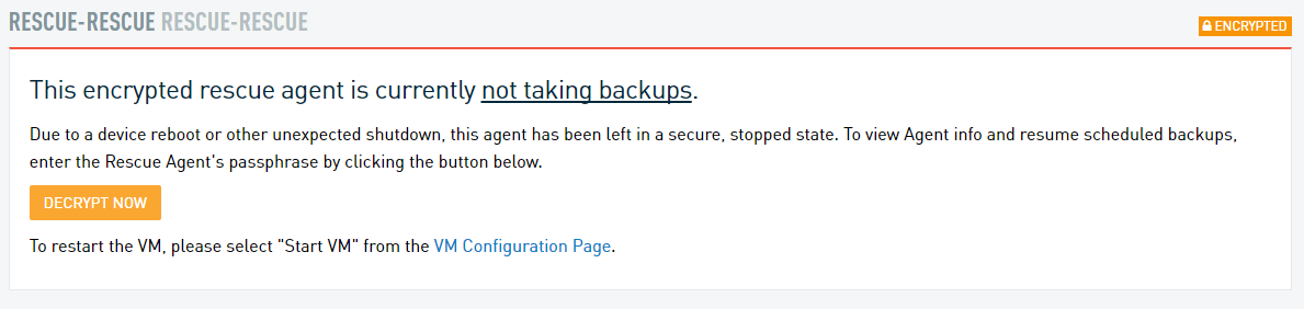 Starting a local virtualization on a Datto appliance
