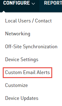 Custom Email Alerts