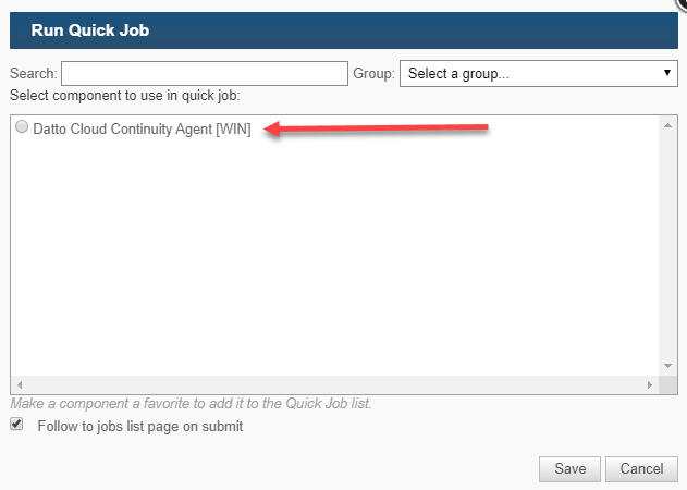 Deploying the Datto Endpoint Backup agent via Datto RMM